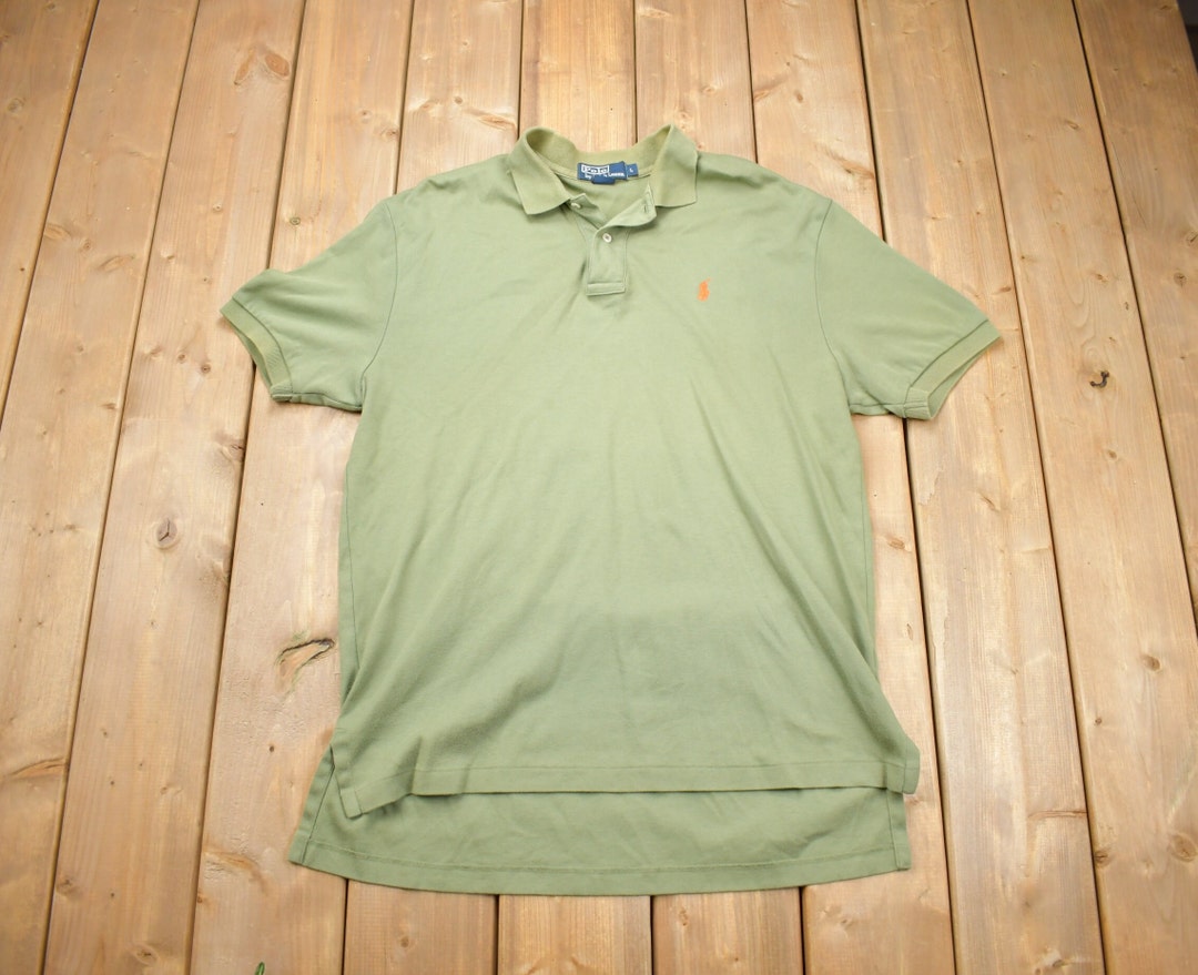 Vintage 1990's Polo Ralph Lauren Green Collared Golf T Shirt / Blank / 90s / Golf / Vintage Polo ...