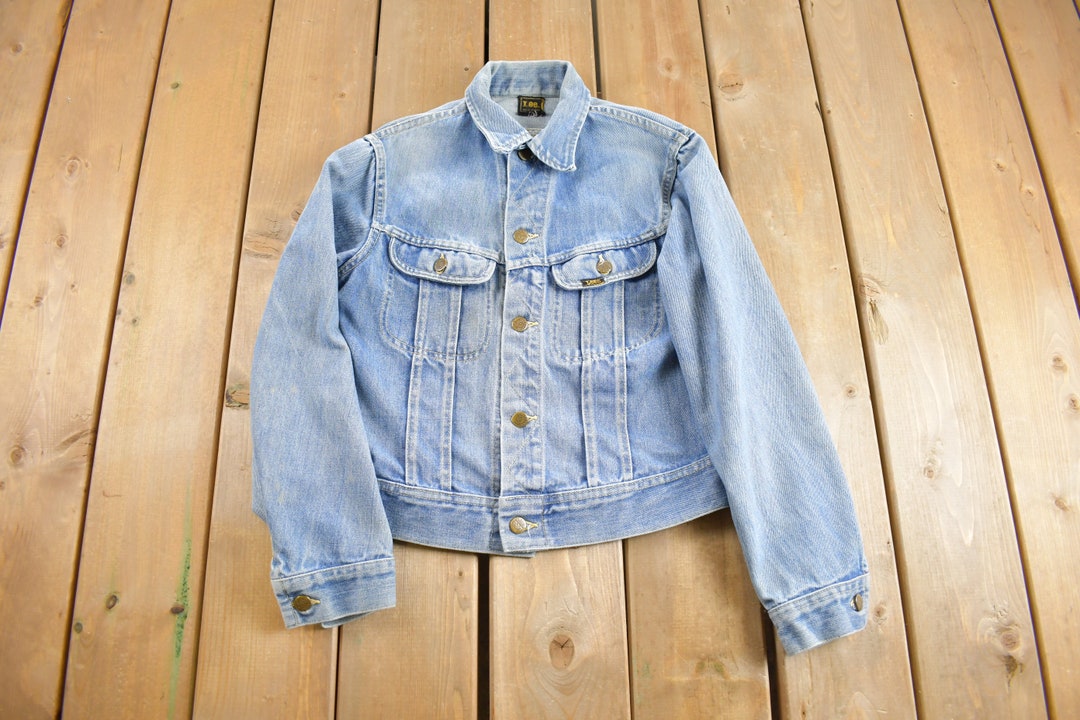 Vintage 1970s Lee Jean Jacket / Vintage Denim / Biker Jacket / True ...