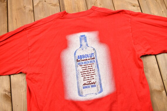 Vintage 1997 Absolut Vodka Graphic Long Sleeve T-Shir… - Gem