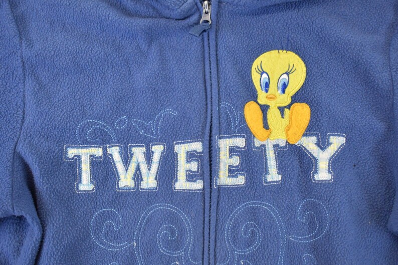 Vintage 1990s Tweety Bird Looney Tunes Full Zip Fleece Outdoorsman ...