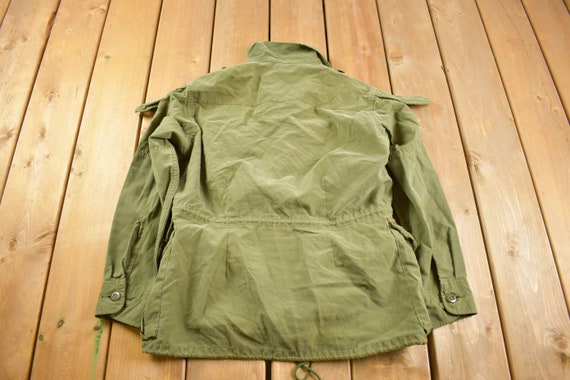 Vintage 1980s US Army Military Field Jacket / Button … - Gem