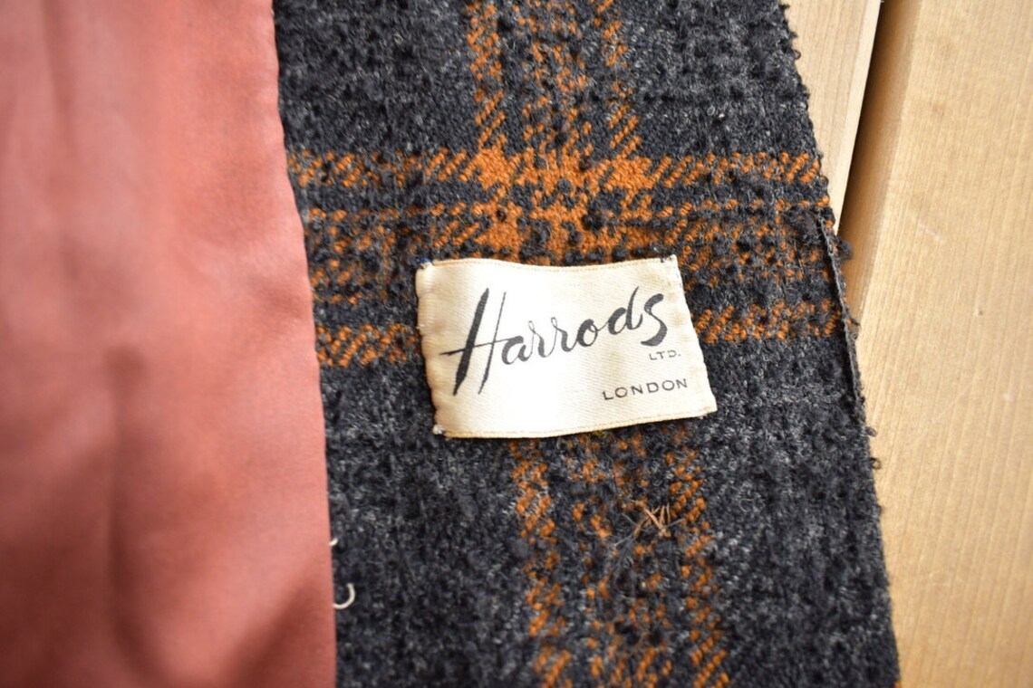 Vintage 1970s Harrods Wool Button up Long Jacket Made in England - Etsy