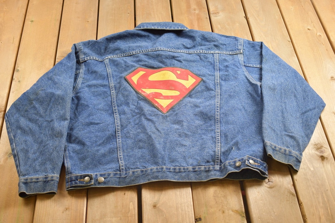 Vintage 1999 Superman Warner Bros Denim Jean Jacket Vintage Denim ...