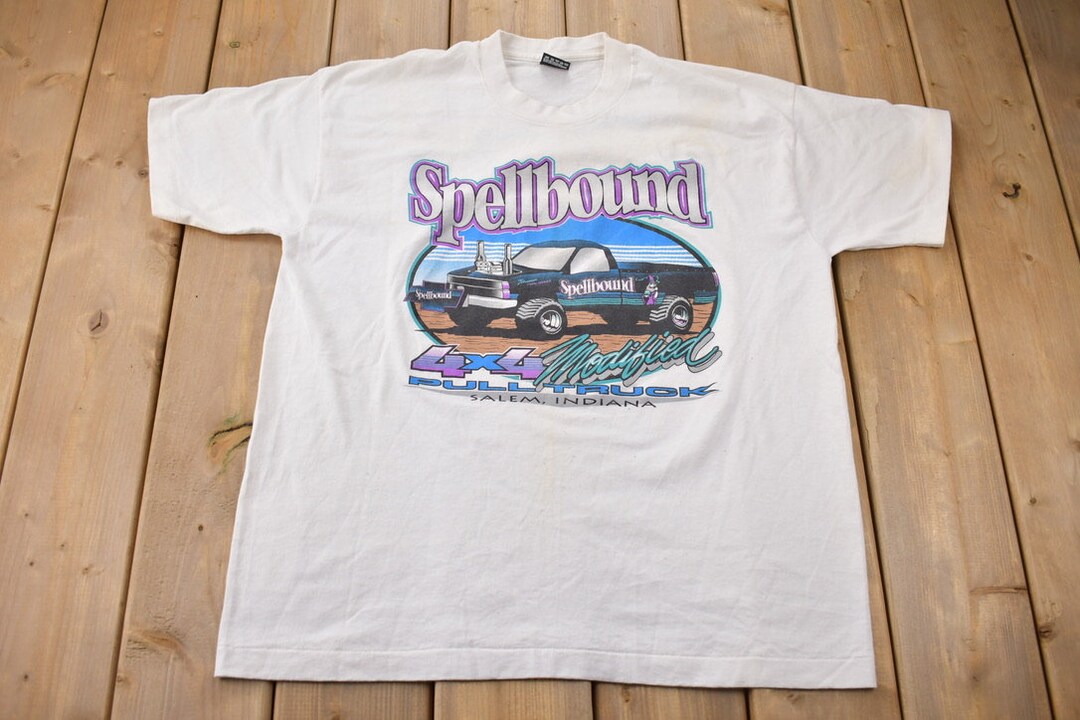 Vintage 1990s Spellbound 4X4 Pickup Truck Wizard Graphic T-shirt ...