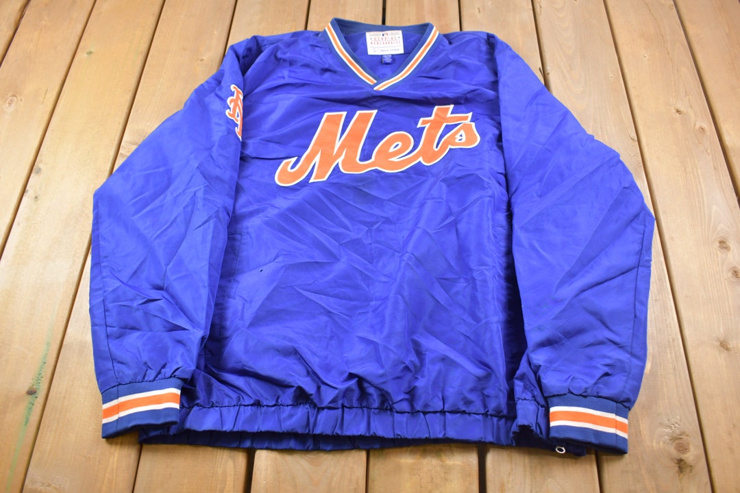 Vintage 1990s New York Mets Carl Banks Windbreaker Jacket / Team Logo ...
