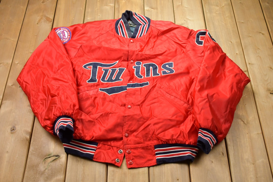 Vintage 1990s Butwin Minnesota Twins Satin Bomber Jacket / Athleisure ...