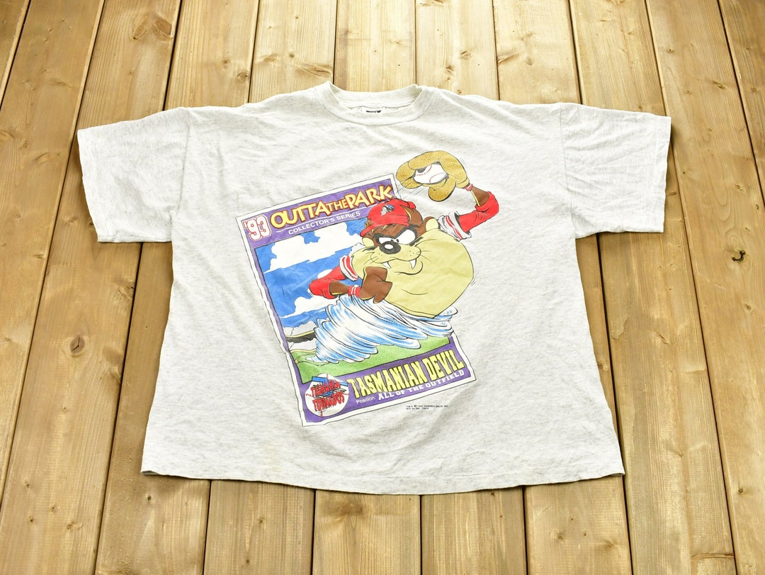 Vintage 1993 Tasmanian Devil Baseball Cartoon T-shirt / Single Stitch ...