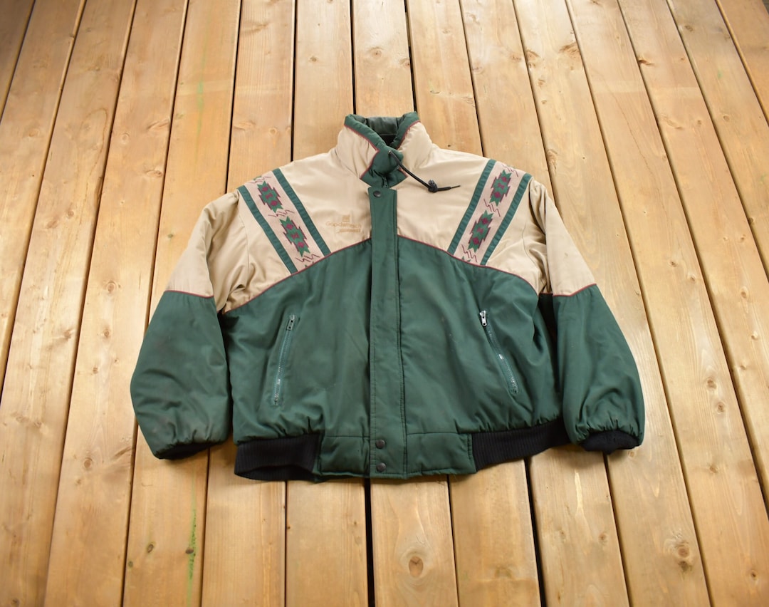 Vintage 1980s GM Goodwrench Motorsports Puffer Jacket / Car Logo ...