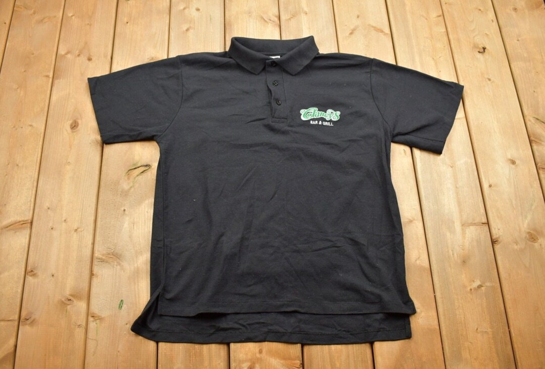 Vintage 1990s Clancys Bar and Grill Niagara Falls Souvenir Collared T ...