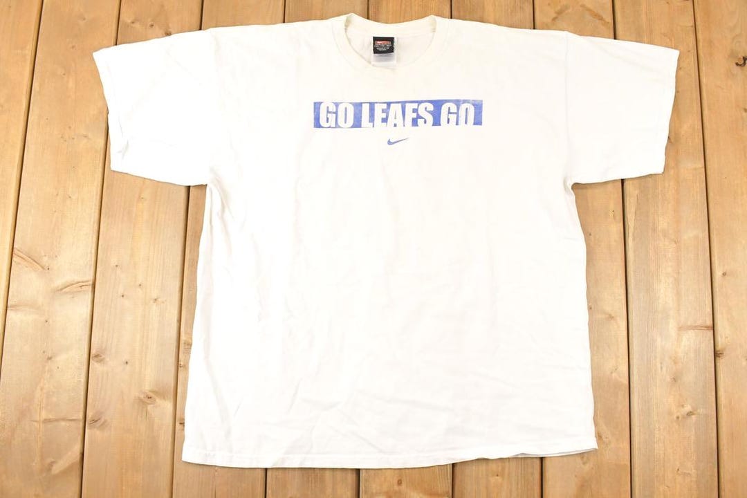 Vintage Y2K Nike Toronto Maple Leafs NHL Go Leafs Go Souvenir Hockey T ...
