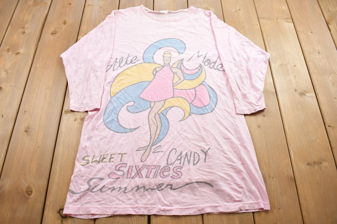 Vintage 1990s Sweet Candy Sixties Summer Graphic T-shirt / Streetwear ...