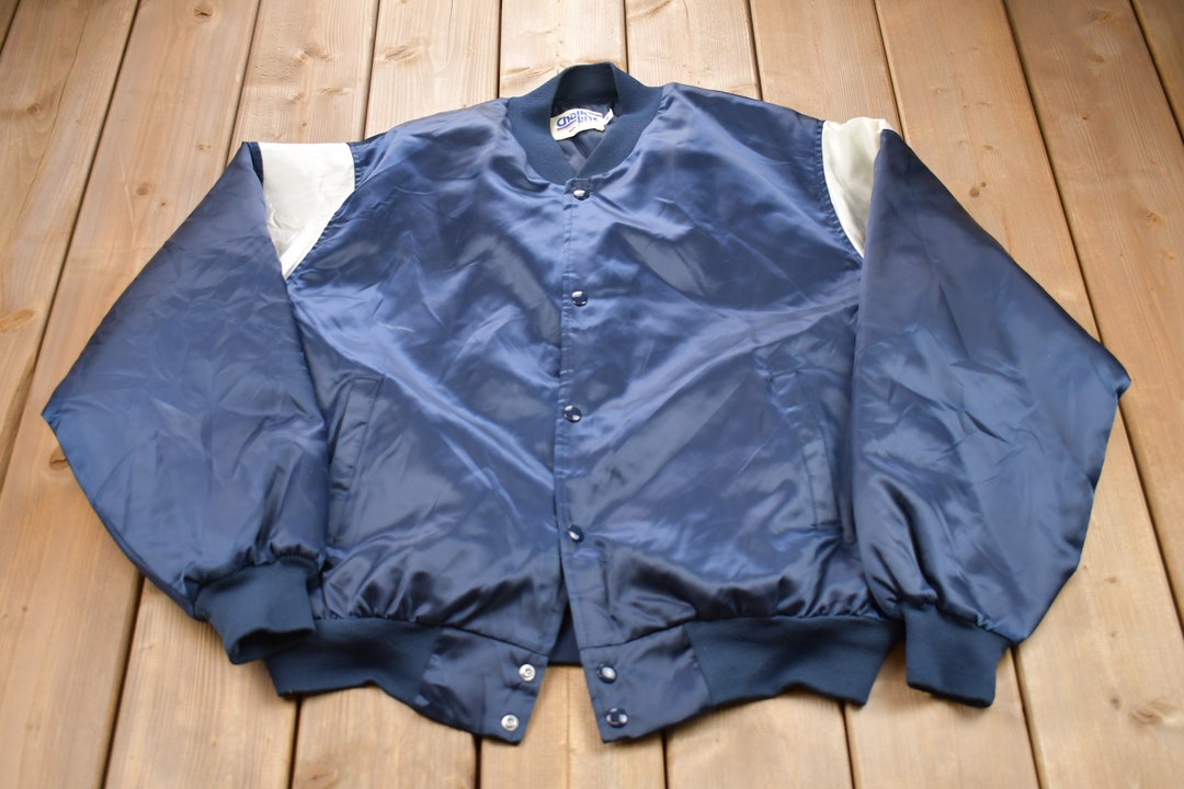 Vintage 1990s Chalk Line Satin Bomber Jacket / Athleisure / Streetwear ...