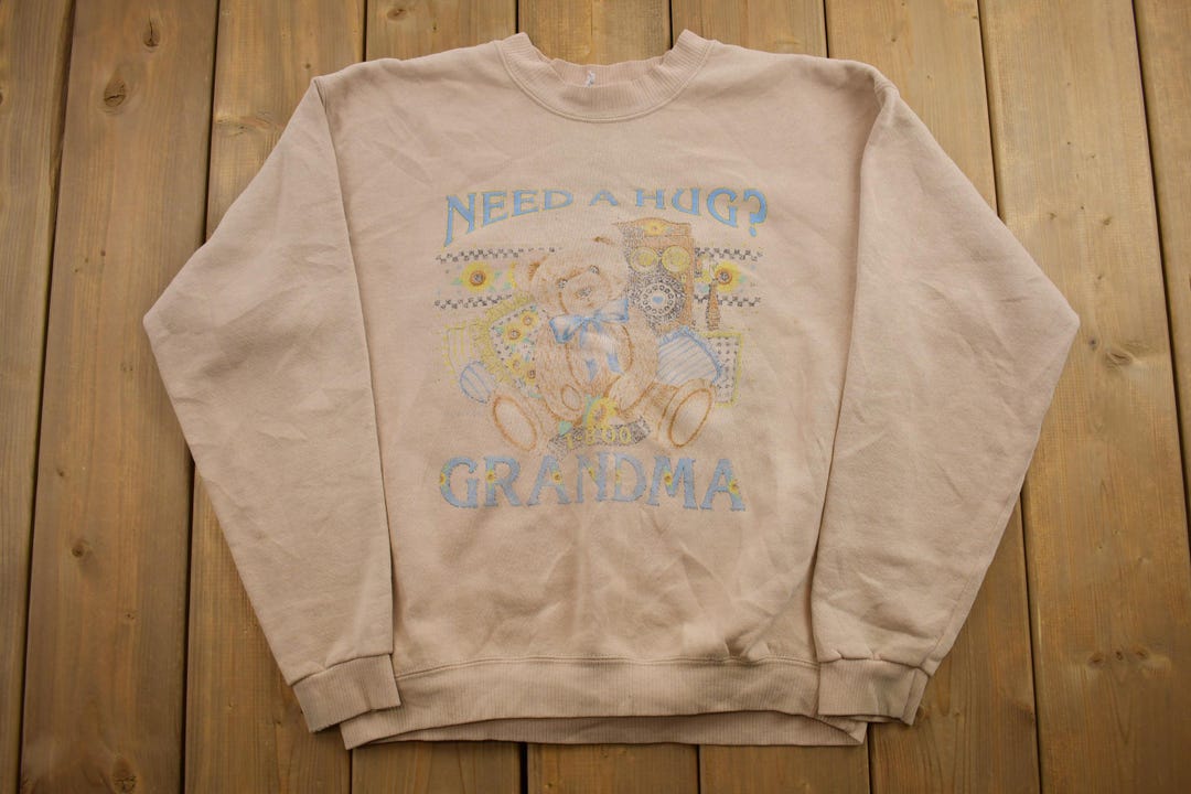Vintage 1990s Cute Crewneck Grandma Sweater / 90s Crewneck / Grandma ...