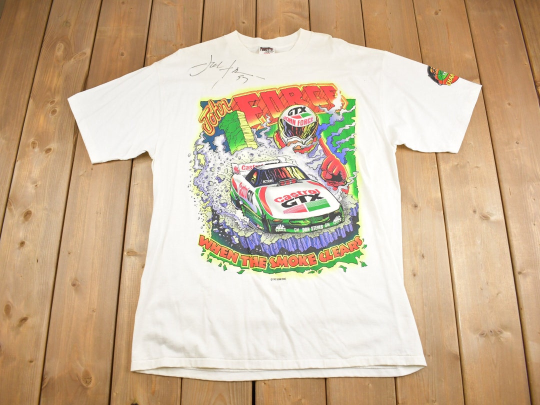 Vintage 1997 John Force Racing T-shirt / When the Smoke Clears / Racing ...