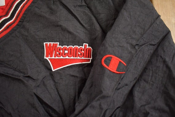 Vintage 1990s Champion Wisconsin Logo Windbreaker Jac… - Gem