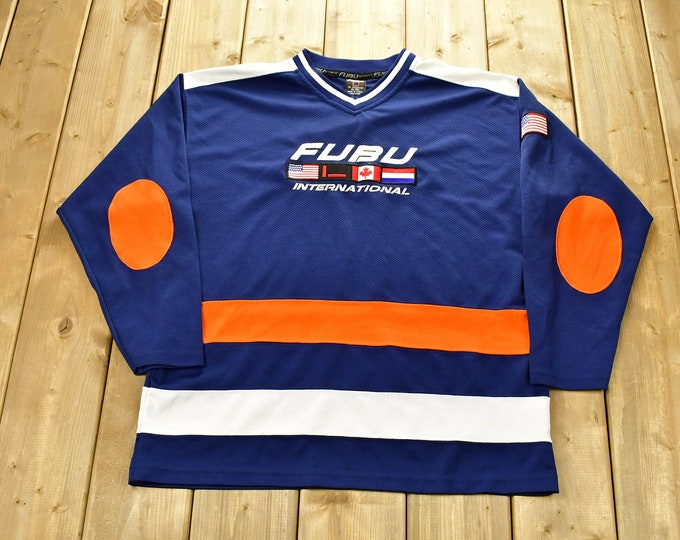 Vintage 1990s FUBU International Youth Jersey / Sportswear / 90s Sweater / Streetwear ...