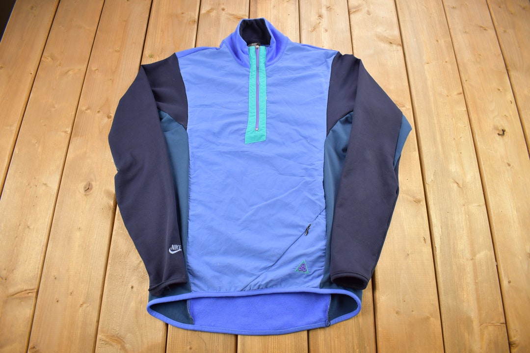 Vintage 1990s Nike ACG Quarter Zip Spandex Runner's Shirt / Vintage ...