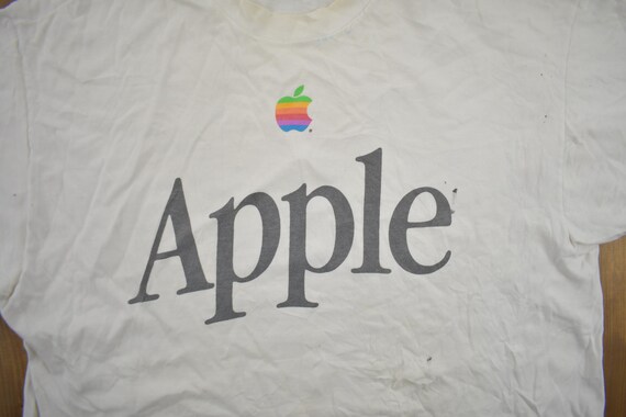Vintage 1990s Apple Computers Graphic Promo T-Shirt /… - Gem