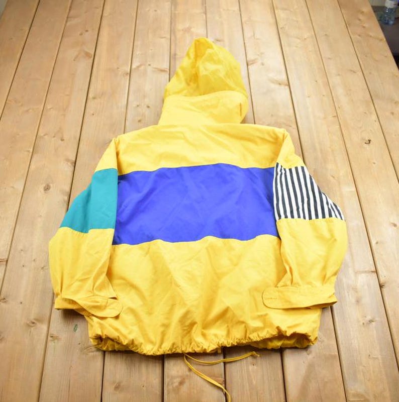 Vintage 1990s Mulberry Street Yellow Patchwork Sport Rain Jacket - Etsy
