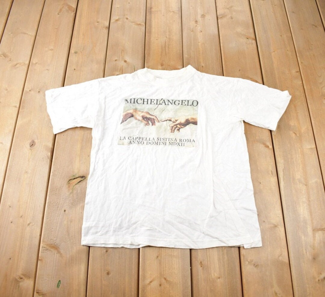 Vintage 1980s Michel Angelo Sistina Roma Graphic T Shirt Made in USA ...