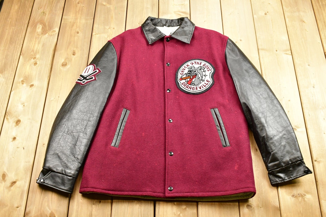 Vintage 1990s Chuck & the Boys Orangeville Varsity Hockey Jacket / Fall ...