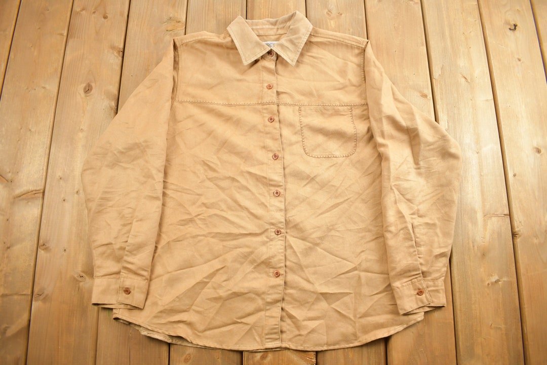 Vintage 1990s Cherokee Blank Button up Shirt / 1990s Button up / 90s ...