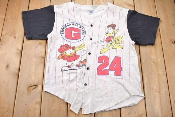 Vintage 1990s Garfield All Stars Baseball Jersey Grap… - Gem