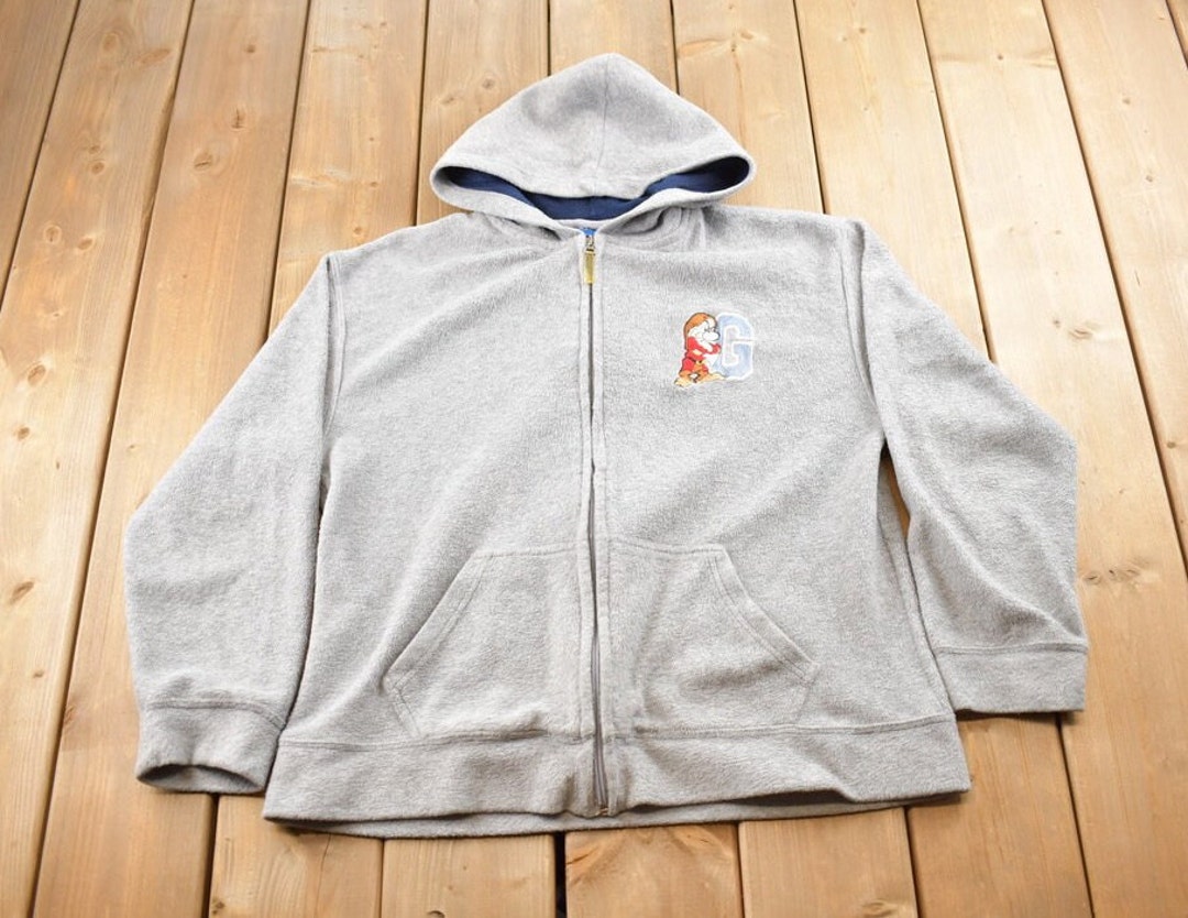 Vintage 1990s Disney Grumpy Dwarf Graphic Fleece Hoodie / 90s Hoodie ...