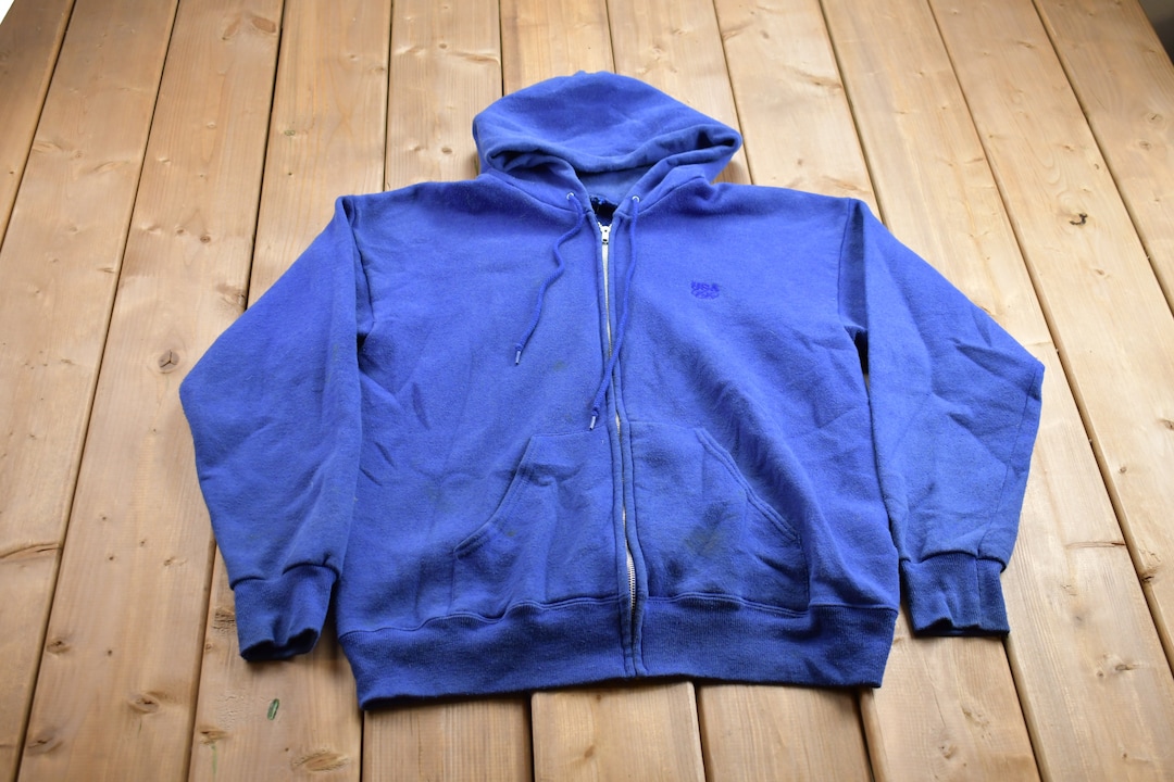 Vintage 1990s USA Olympic Zip up Hoodie / 90s Hoodie / Made in USA ...