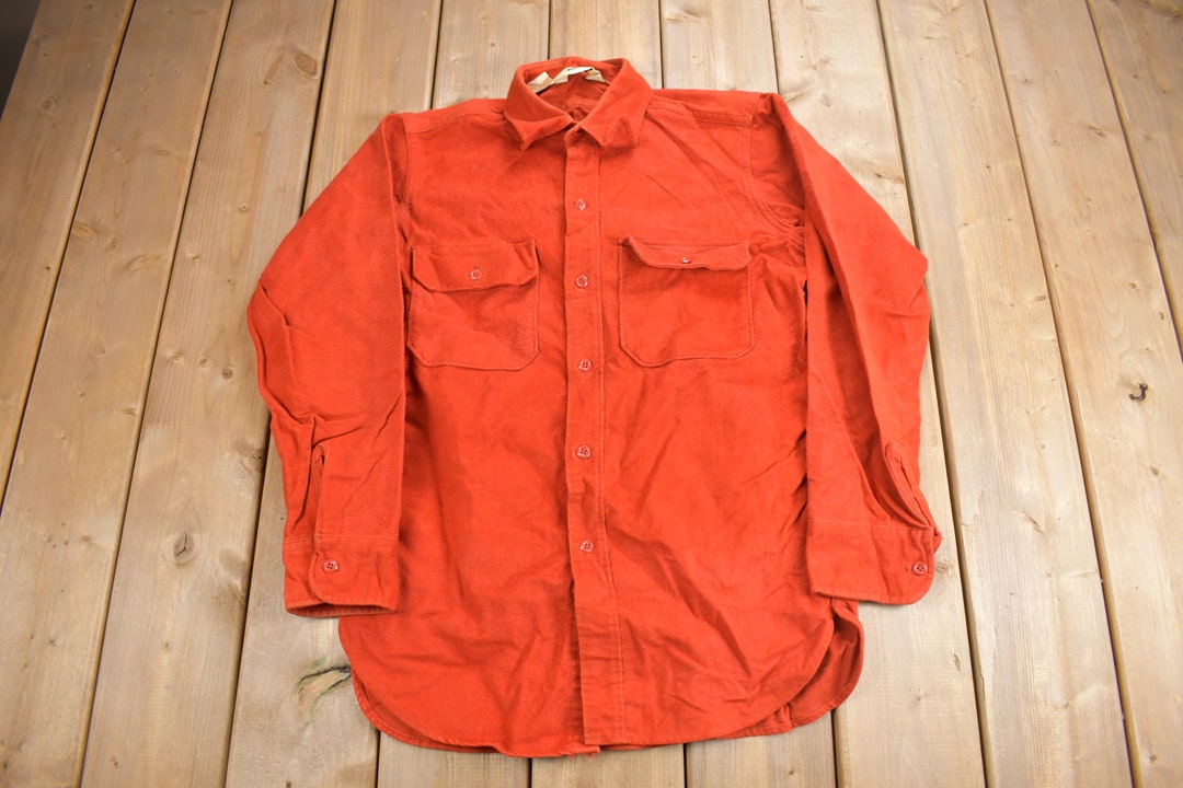 Vintage 1980s Woolrich Orange Shacket / 1980s Woolrich / - Etsy