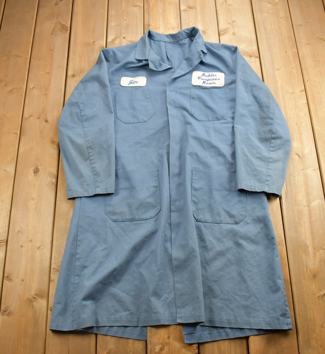 Vintage 1990s Dublin Computer Room Tall Button up Jacket / 1990s Button ...