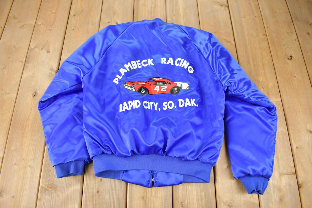 Vintage 1990s Plambeck Racing Rapid City Dunbrooke Pla-jac Snap Button ...