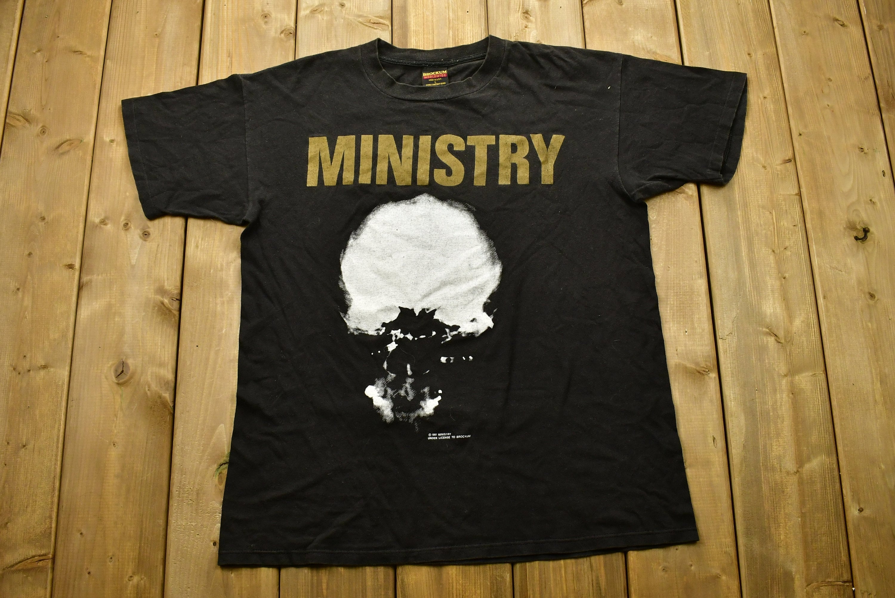 Vintage 1991 Ministry Metal Band T-shirt sold by Illustrated Terrier ...