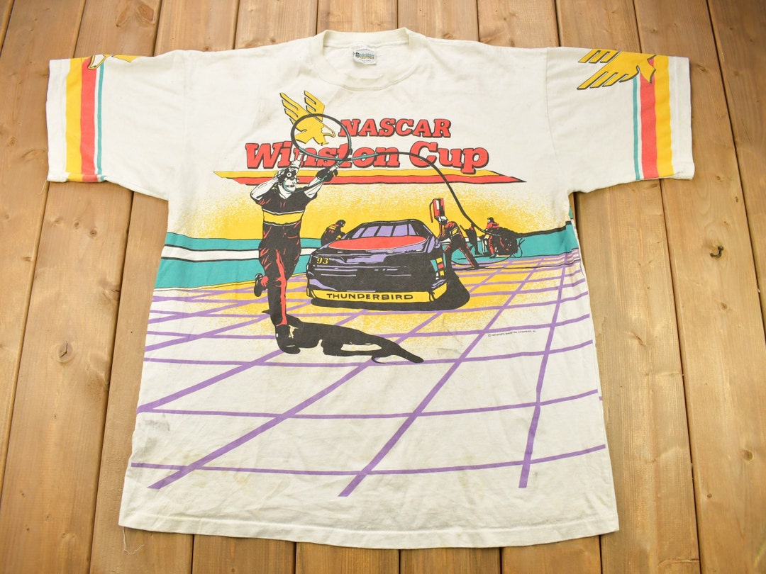 Vintage 1993 Nascar Winston Cup All Over Print Racing T-shirt / Single ...