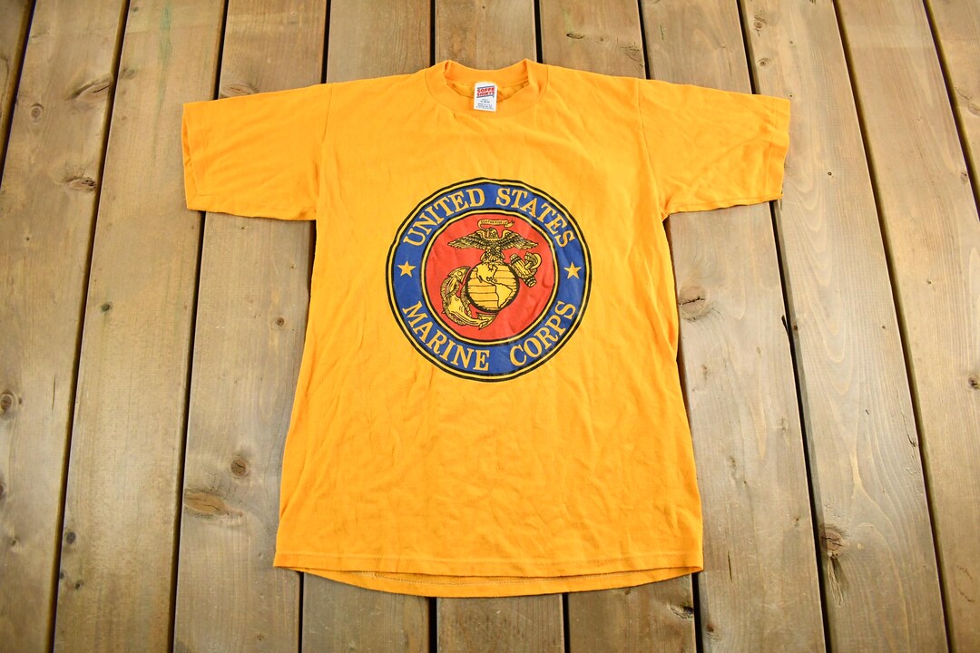 Vintage 1980s Marine Corps Military Shirt Men's Small / Marines Navy ...