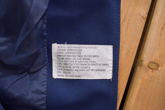 1990s Coat Works Button Up Overcoat / Solid Blue / Tr… - Gem