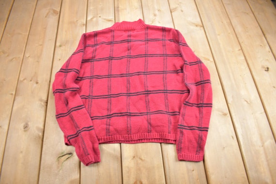 Vintage 1990s Christopher & Banks Plaid Mockneck Knit… - Gem
