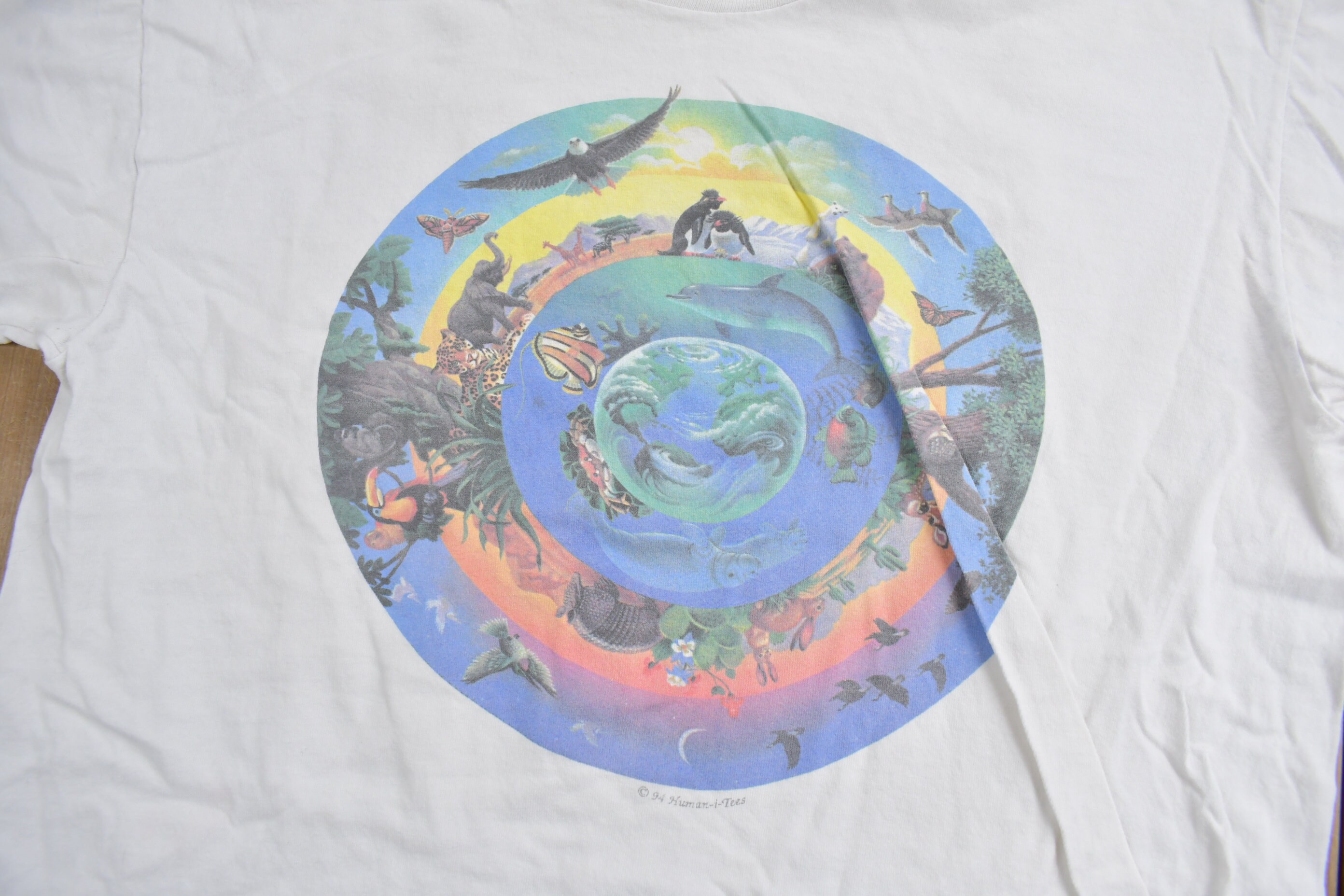 Vintage 1994 Human-i-tees Circle of Life Environmentalist - Etsy