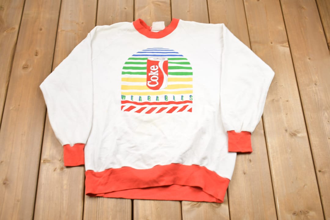 Vintage 1980s Coca Cola Graphic Crewneck Sweatshirt / 80s Crewneck ...