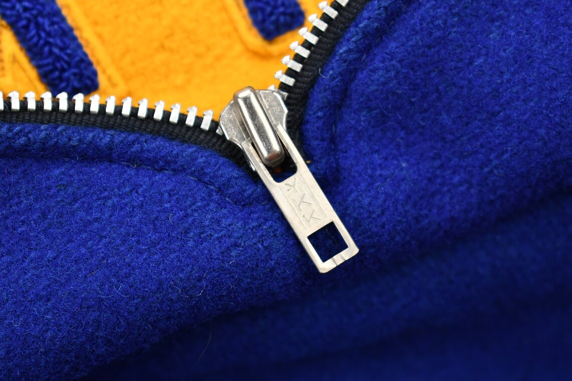 Vintage 1970s Timken Trojans Janet #80 Letterman Zip-hood Snap Button ...