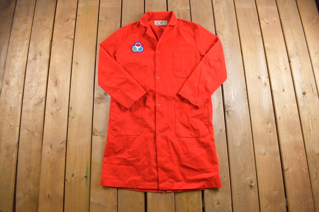 Vintage 1980s Lab Coat / Made in Canada / Embroidered / Streetwear ...