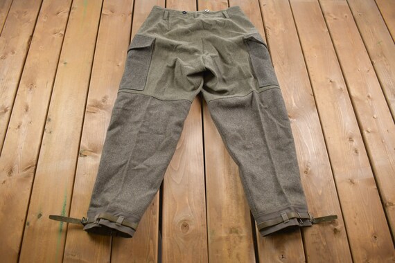 True Vintage 1942 Military Wool Cargo Pocket Pants / … - Gem