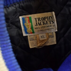 Vintage 1985 WCHS Band Varsity Jacket / Blue Leather Coat / Letterman ...