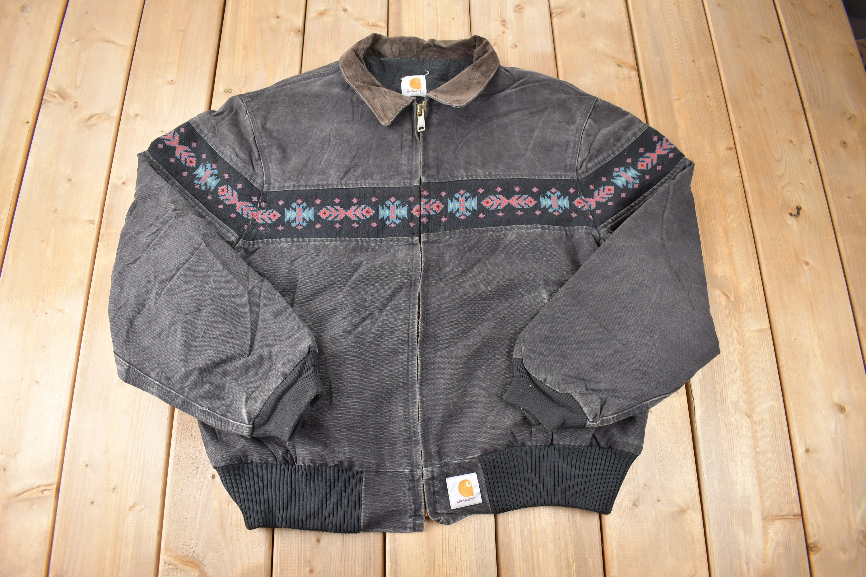 Vintage 1990s Carhartt Aztec Santa Fe South Western Jacket Vintage 1990s Carhartt Aztec Santa Fe South Western Jacket
