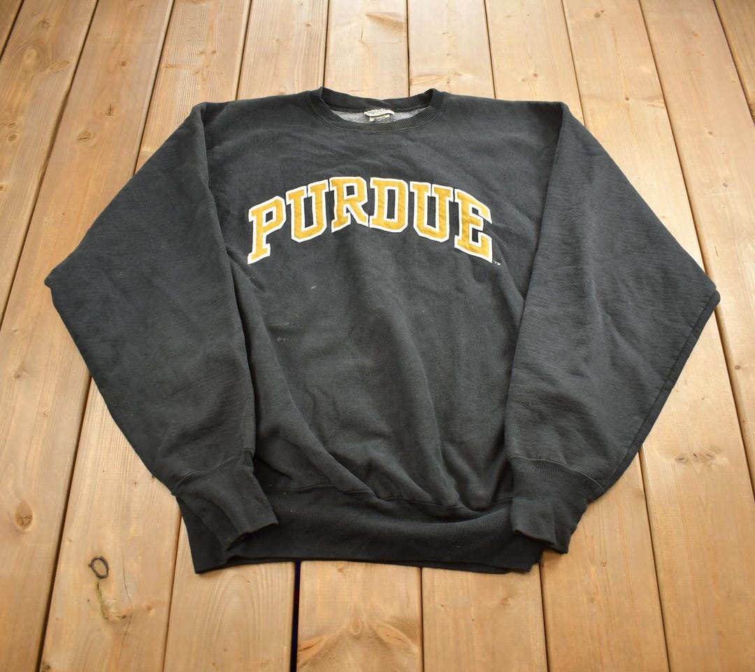 Vintage 1990s Purdue Steve and Barrys Embroidered Crewneck - Etsy