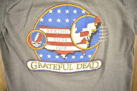 Vintage 1986 Grateful Dead Spring Tour T-shirt / Vint… - Gem