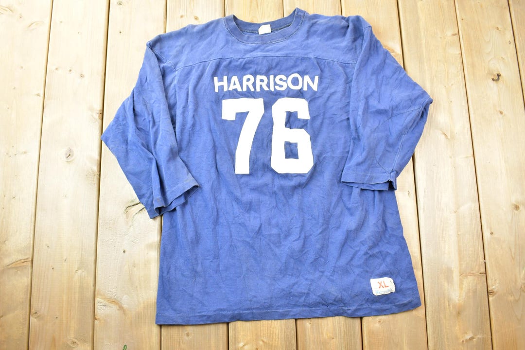 Vintage 1970's Champion Blue Bar Football Jersey Harrison 76 / Vintage ...