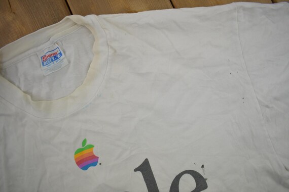 Vintage 1990s Apple Computers Graphic Promo T-Shirt /… - Gem