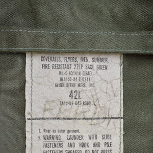 Vintage 1984 Military Flyer Coverall Jumpsuit Size Medium / Vintage ...