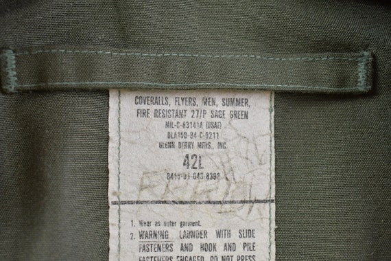 Vintage 1984 US Military Flyer Coverall Jumpsuit Size… - Gem